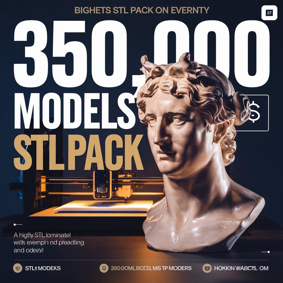 Mega 350,000 STL Models Bundle Biggest STL Pack on Etsy 3D Printing ...