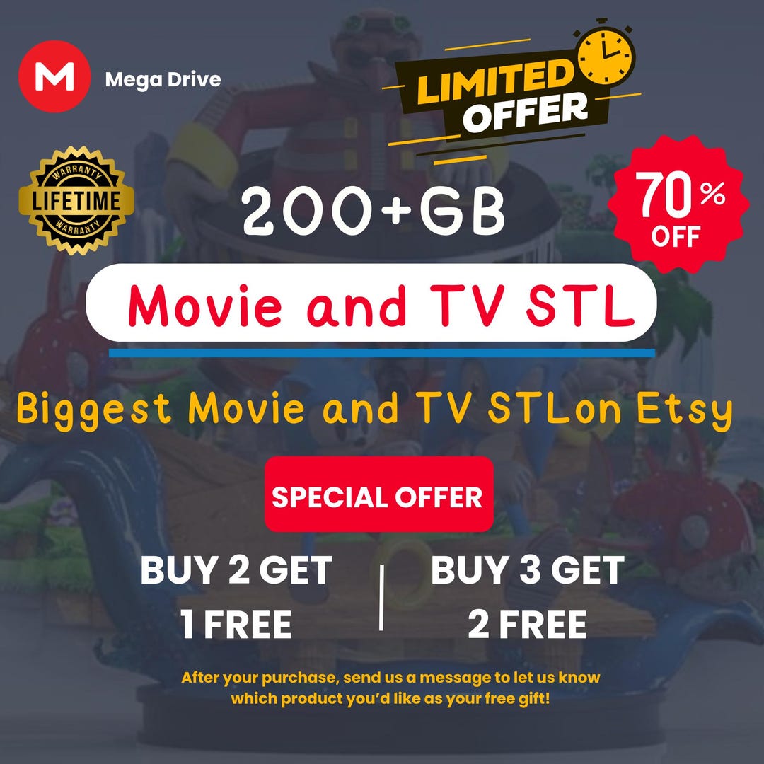 Movies & TV Series STL Mega Pack 13,000 STL Files of Iconic Characters ...