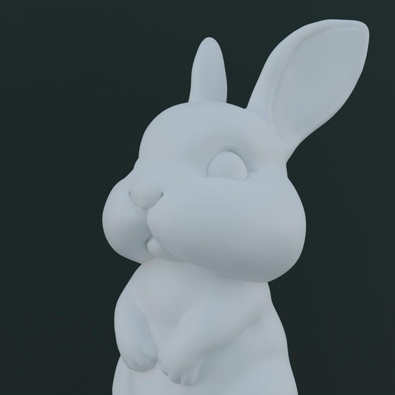 Cute Rabbit STL Adorable 3D Printable Bunny Model Perfect for Decor ...