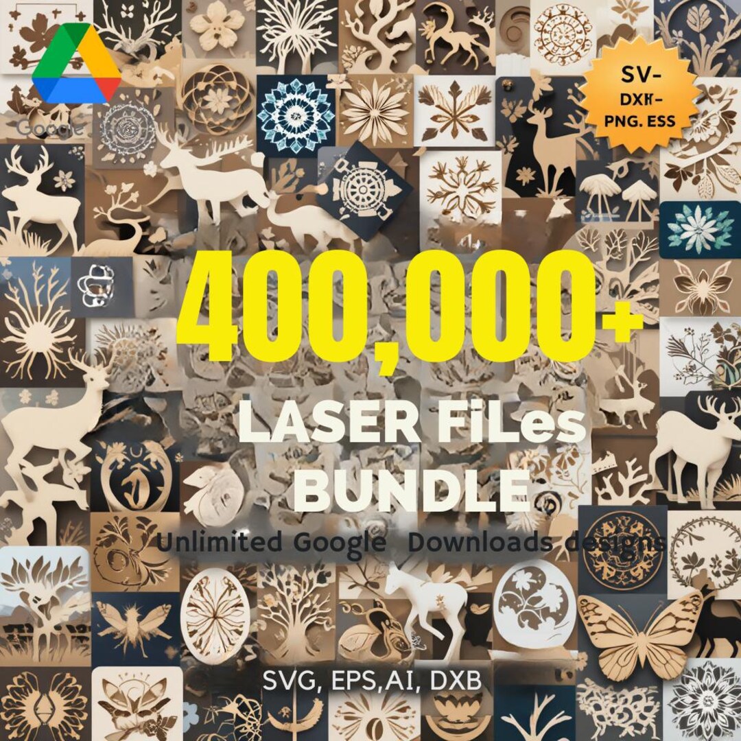 Mega Laser Cut Files Bundle, 400k Files 3D 2D, Laser Cut Designs, CNC ...