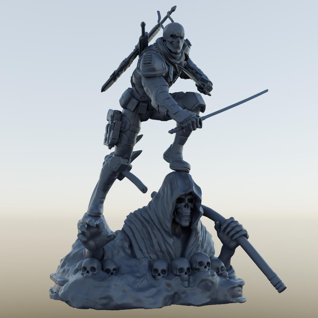 Deathstroke Fanart STL High-detail Printable Model 3D Print Ready - Etsy