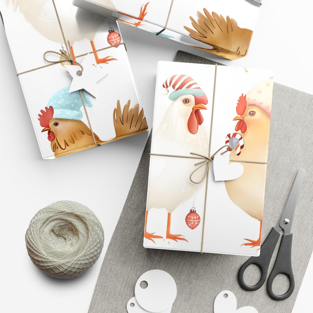 Chicken Christmas Gift Wrap Papers - Etsy