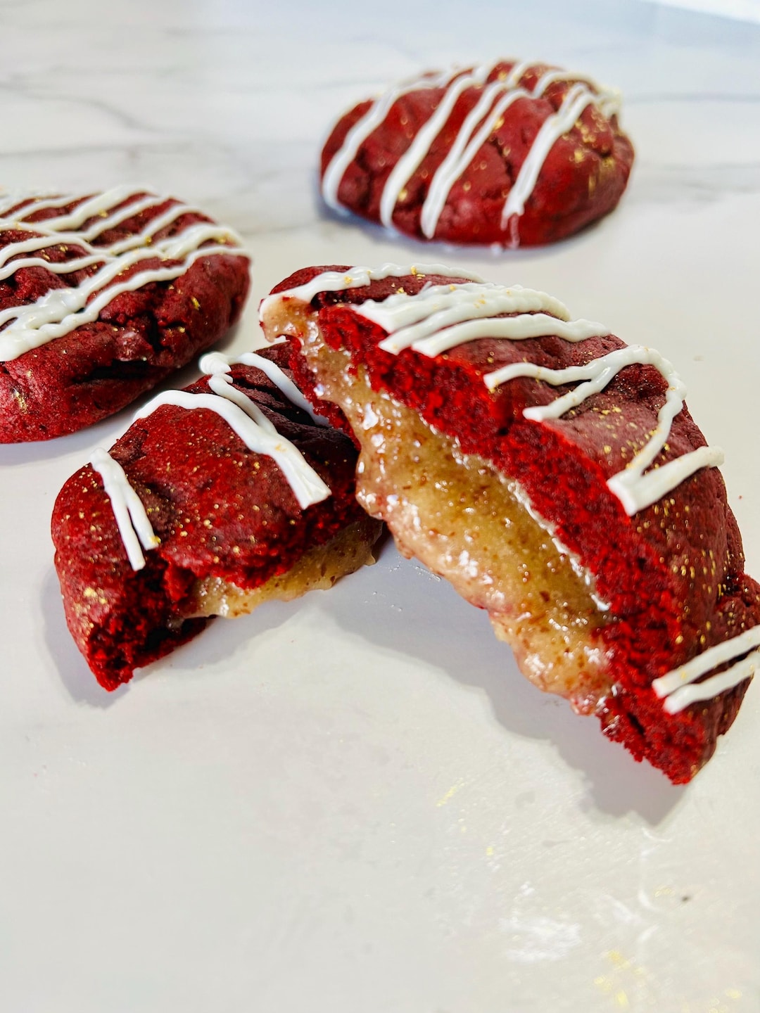 DIGITAL DOWNLOAD | Red Velvet Almond Stuffed Cookie Recipe | Gourmet ...