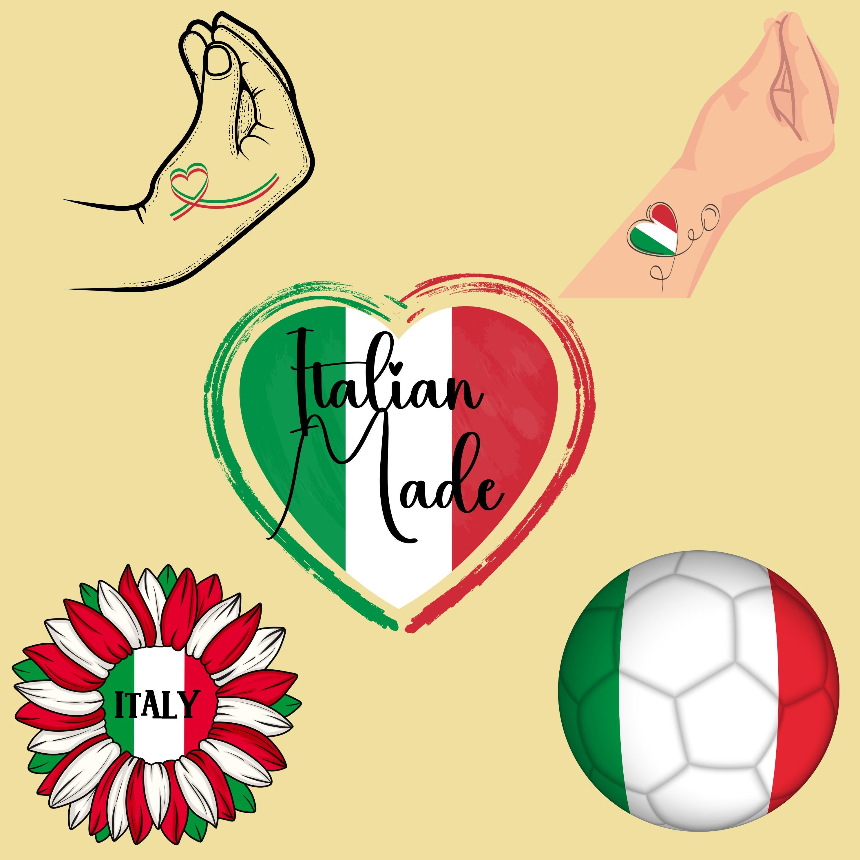 Italian Clip Art Bundle: Food, Flag, Text - 40 PNG Files (digital ...
