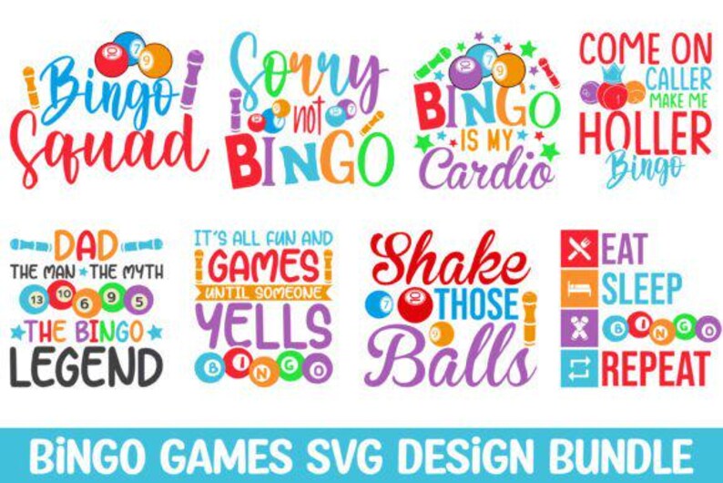 Bingo Svg Bundle Digital Download - Etsy