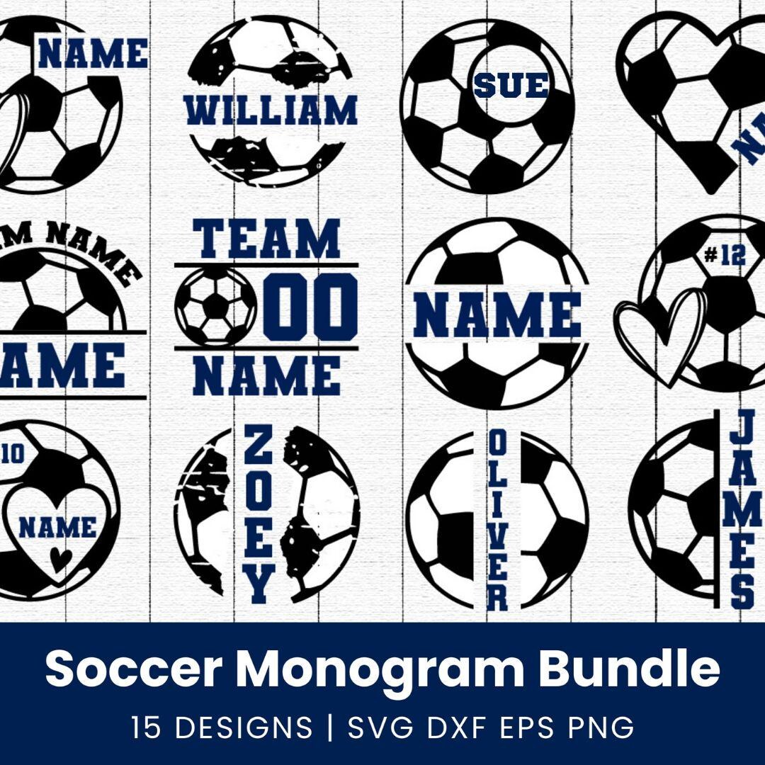 Soccer Monogram SVG Bundle | 15 Designs (digital Download) - Etsy