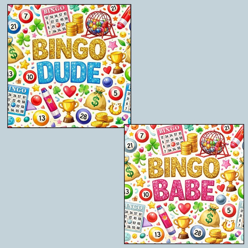 Bingo Tumbler Wrap Bundle | 5 Bingo Designs | 20oz Skinny Tumbler PNG ...