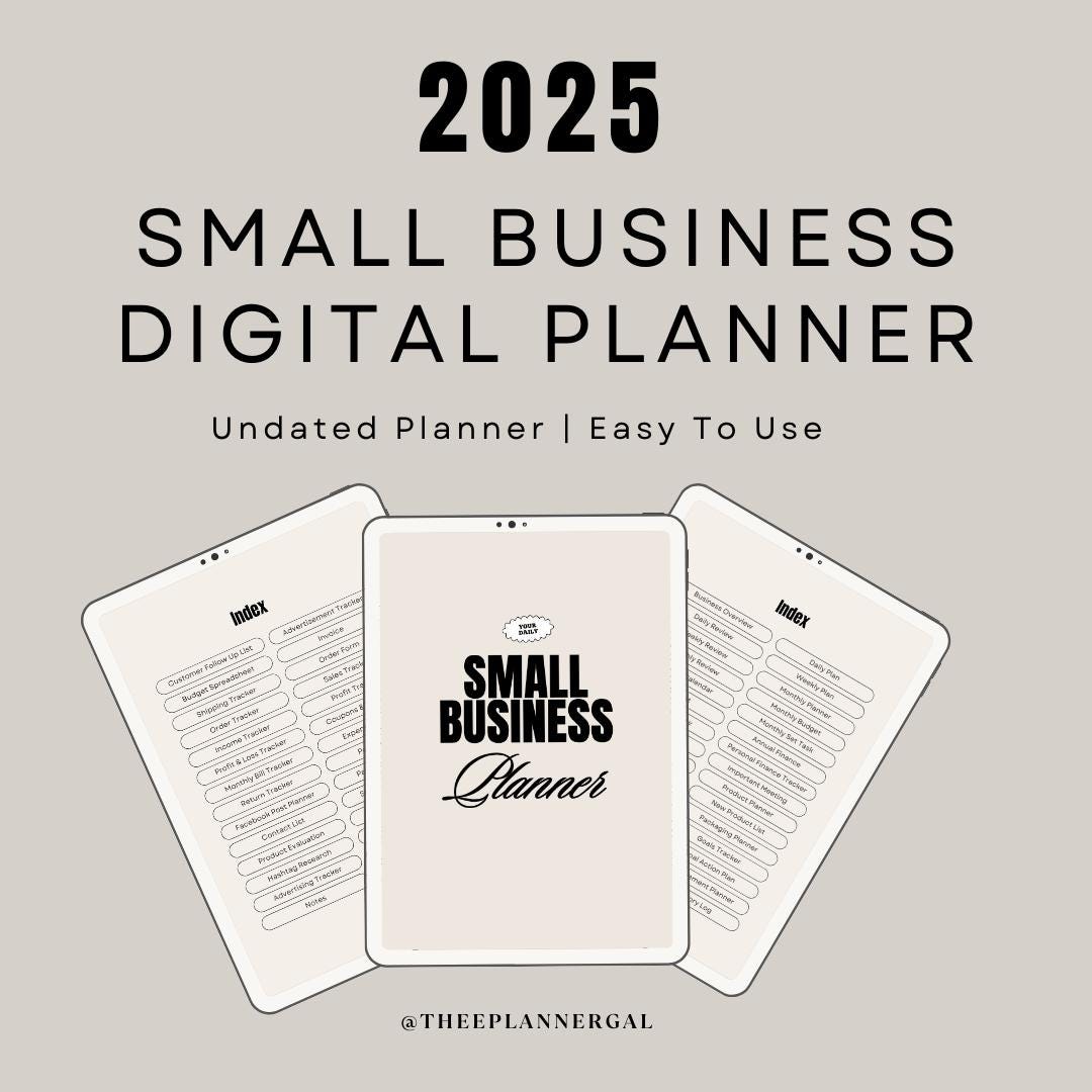 2025 Small Business Planner, 2025 Planner, 2025 Planner Digital, 2025 ...