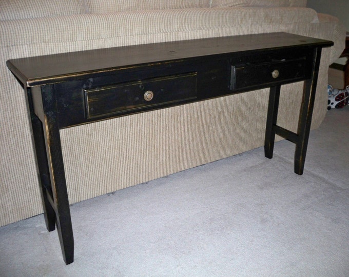 Primitive Sofa Table/window Table With 2-drawers - Etsy