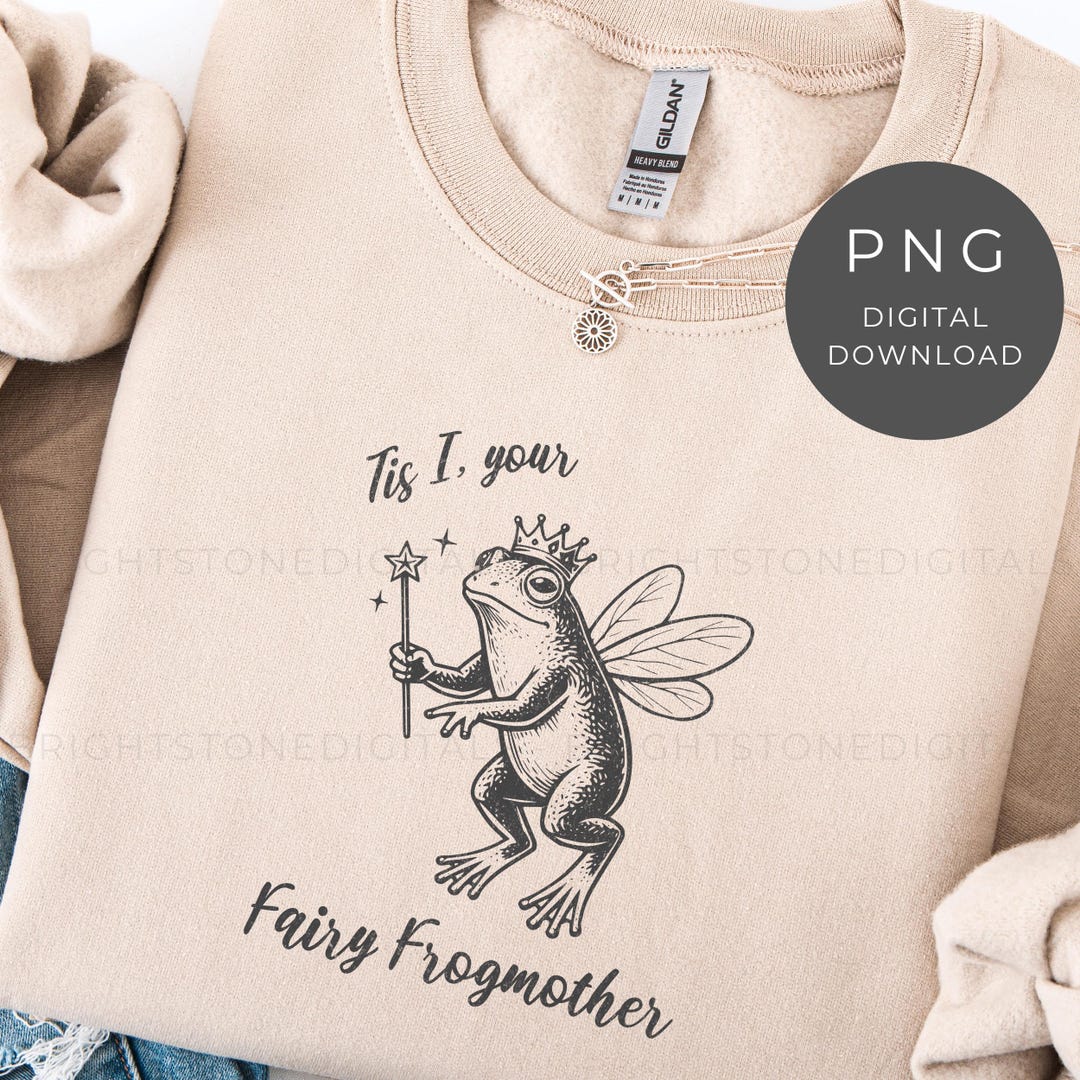 Fairy Frog PNG: Vintage Fairycore Frog Shirt Design, Funny Fairy ...