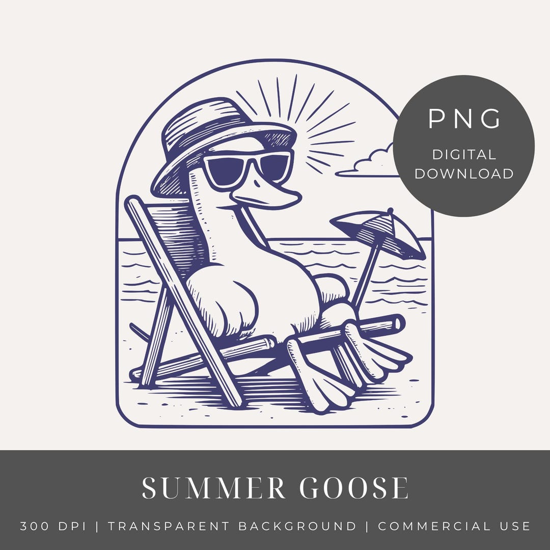 This Goose is Loose Png, Lazy Goose Png, Retro Summer Vibes Png, Funny ...