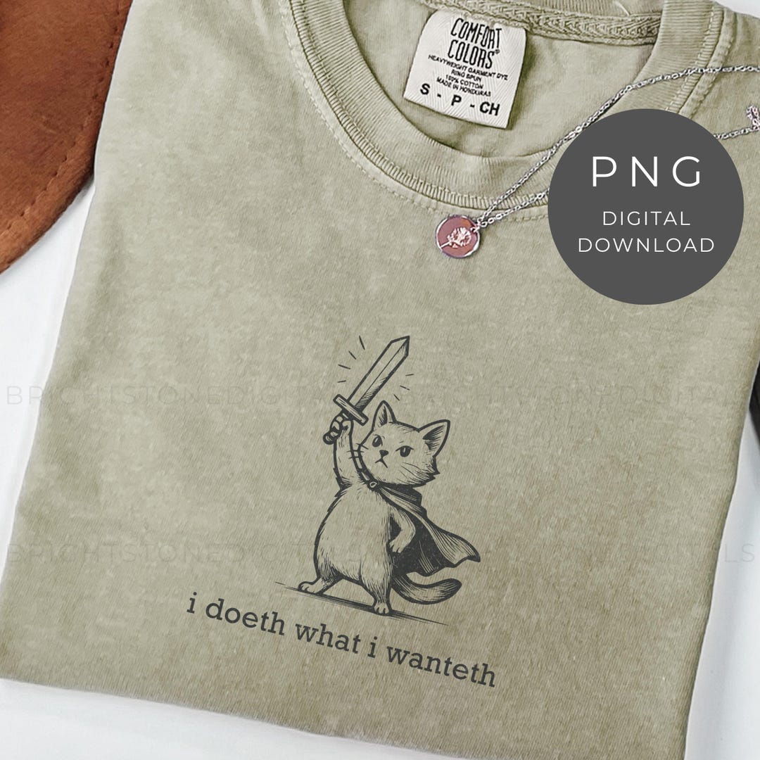 Funny Cat PNG: Vintage Quirky Medieval Cat Design, Retro Weirdcore ...