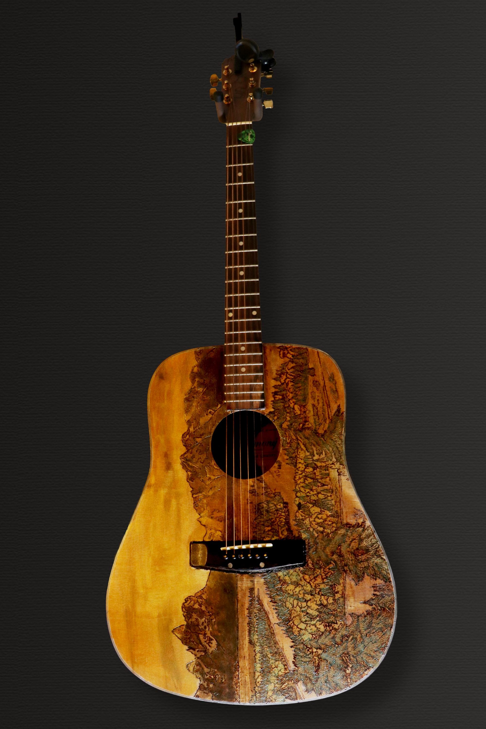 Custom Wood-burned Guitar Art: Personalized Designs for Your Unique ...