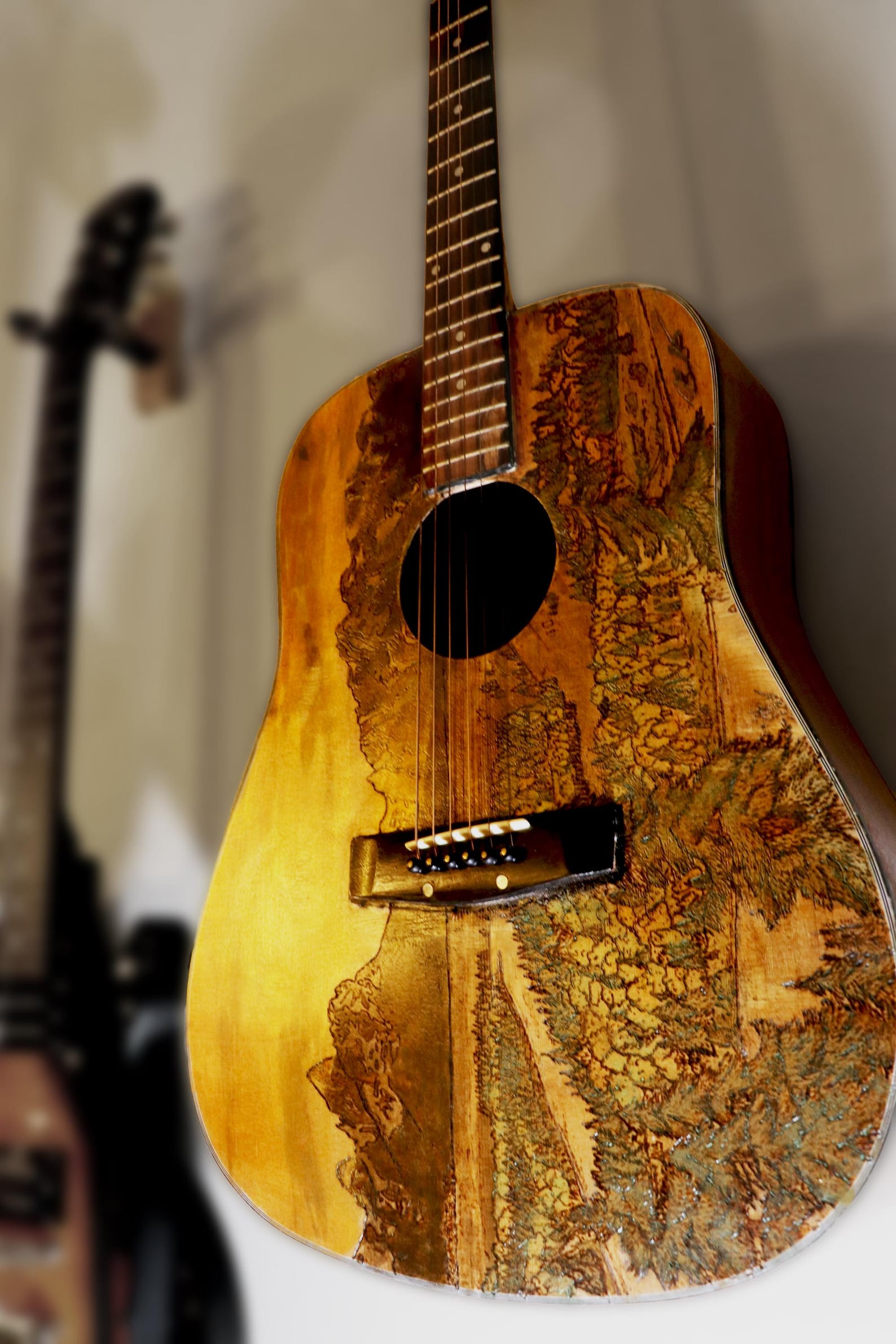 Custom Wood-burned Guitar Art: Personalized Designs for Your Unique ...