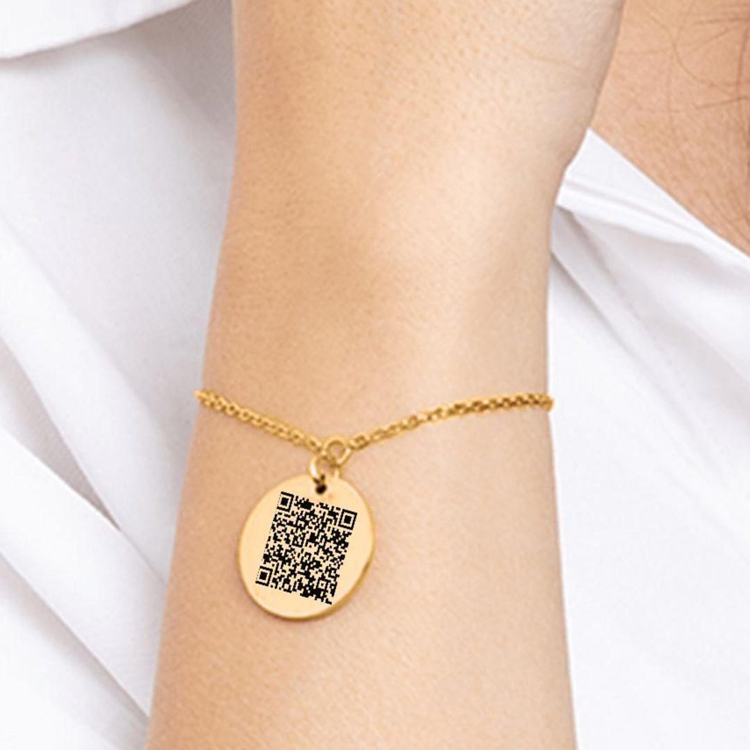 Custom QR Code Bracelet, Custom Business QR Code Link to Your Website ...