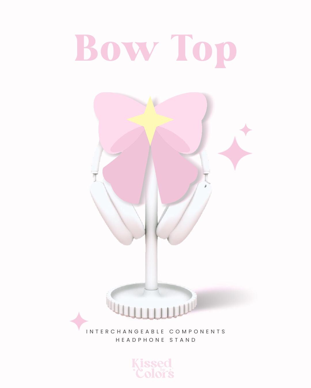 Bow Top for Headphone Stand : Minimalist Aesthetic - Cozy Gaming Desk ...