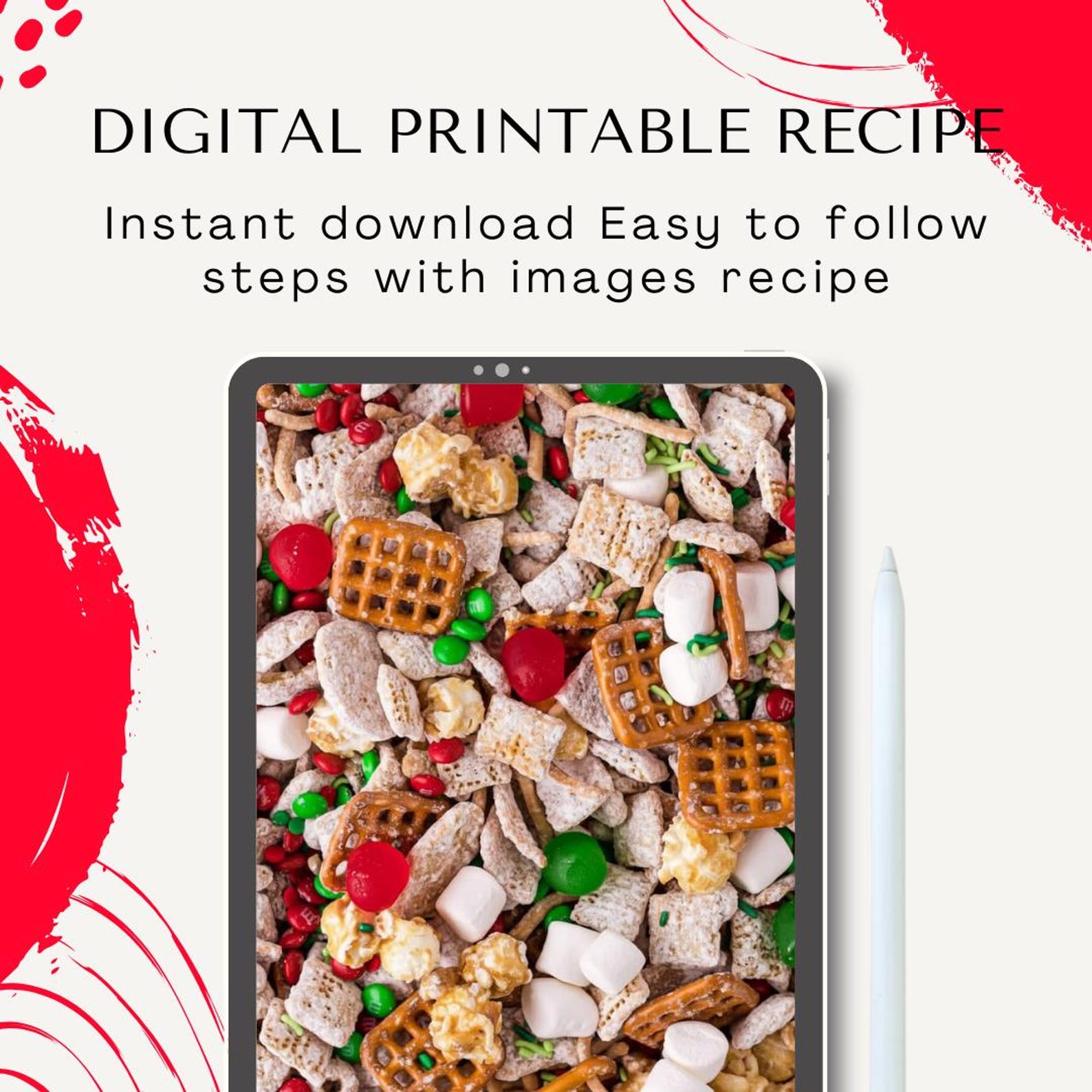 BEST RECIPE of Marshmallows Christmas Chex Mix Digital PDF Printable - Etsy