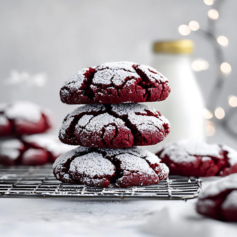 Homemade Red Velvet Christmas Crinkle Cookies Recipe – Easy & Delicious ...
