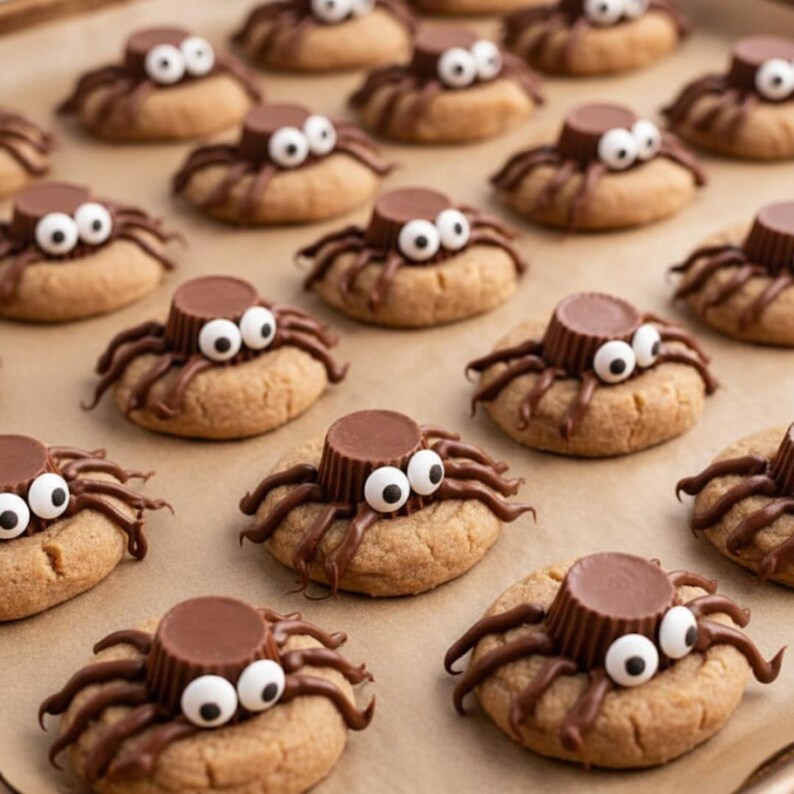 Easy Halloween Spider Cookies Recipe Digital PDF Printable Recipe ...