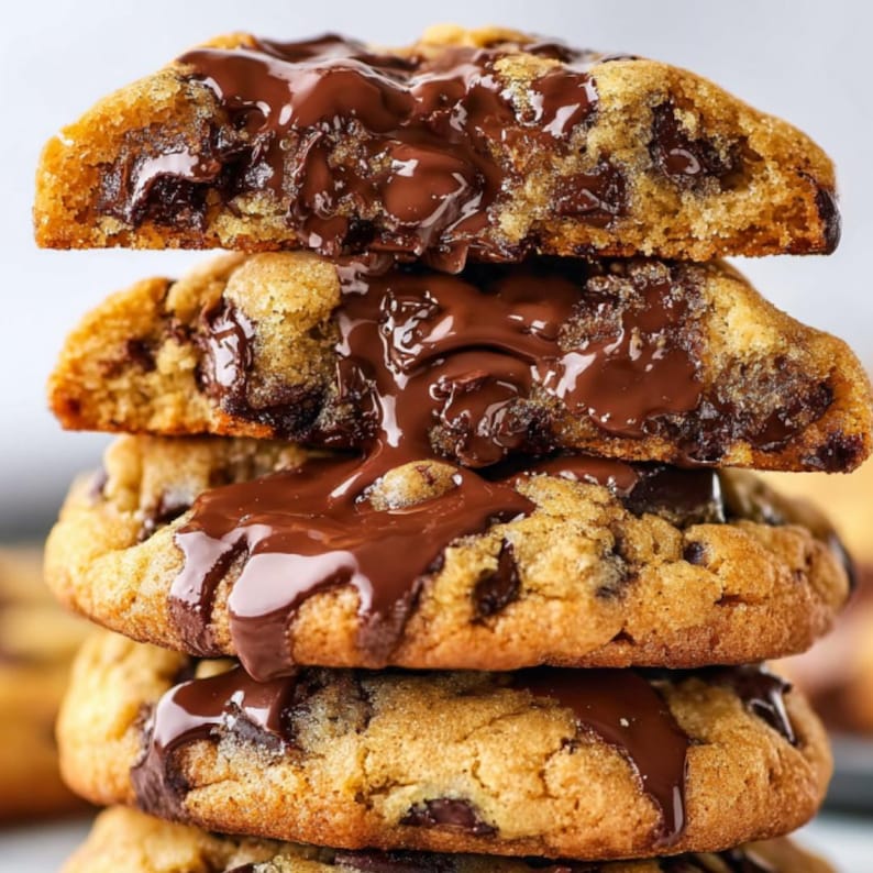BEST RECIPE of Thick Chocolate Chip Cookies : Printable PDF (instant ...