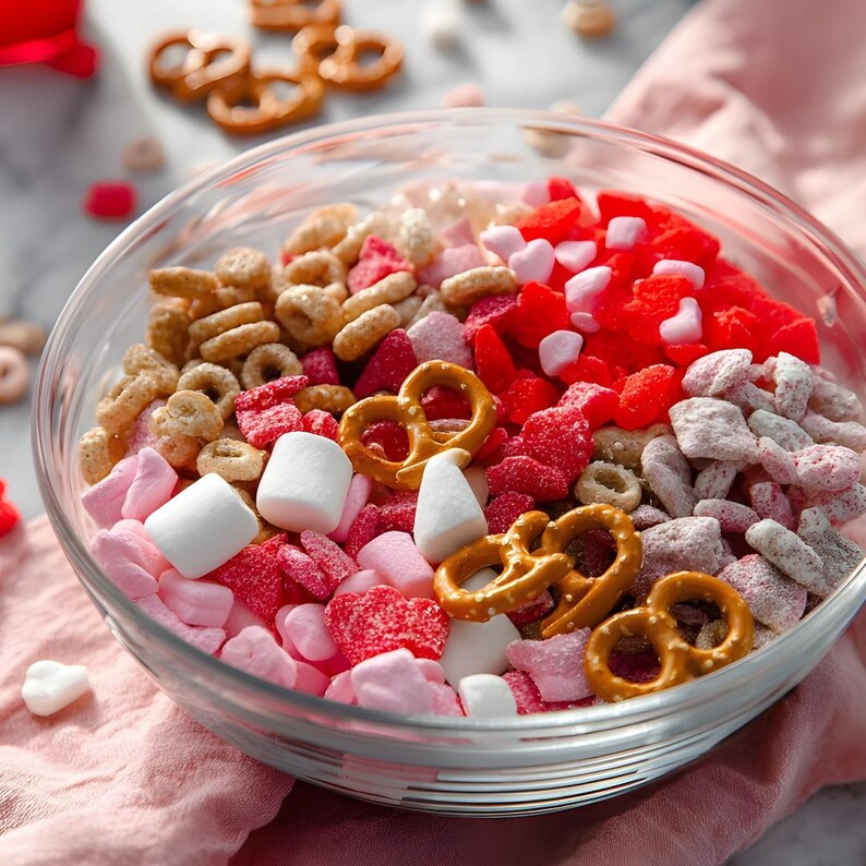 Five Minute Valentines Snack Mix Printable PDF Recipe Download - Etsy