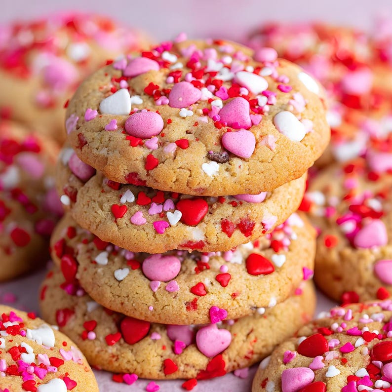 Valentine Sprinkle M&M Cookies Printable Download Guide - Etsy