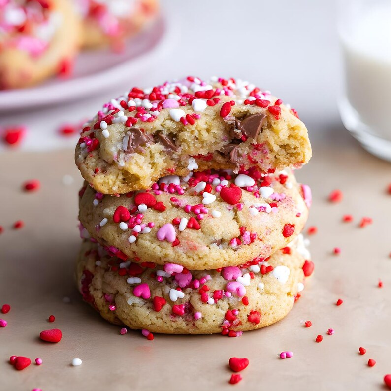 Valentine Sprinkle M&M Cookies Printable Download Guide - Etsy
