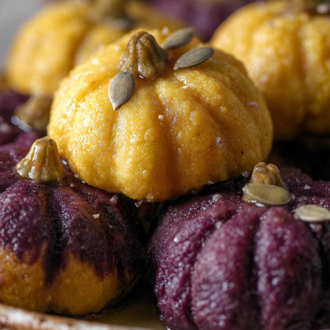 BEST RECIPE of Pumpkin Mashed Potato Bites With Rosemary Garlic Butter ...