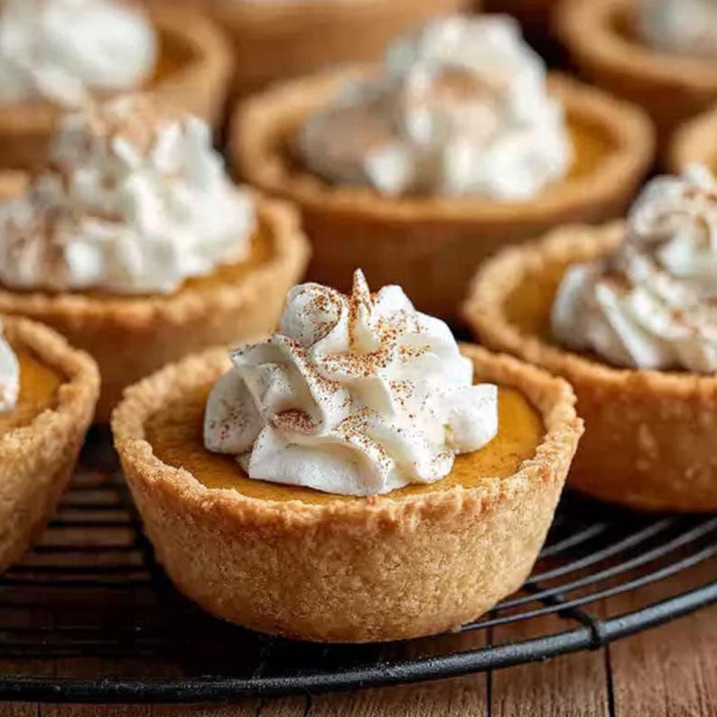 Mini Pumpkin Pie Cups Recipe: Printable PDF (digital Download) - Etsy