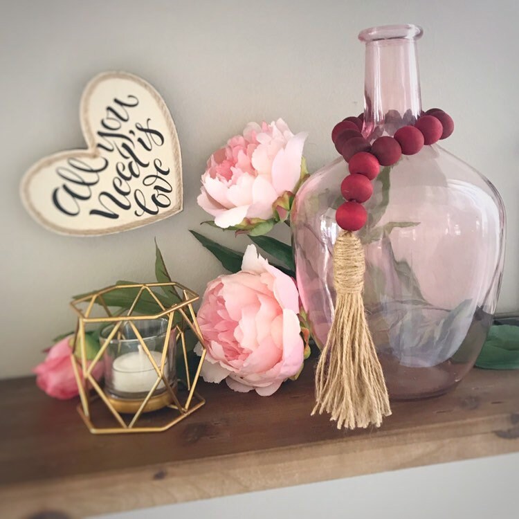 Farmhouse Bead Garland House Beads Wood Beads 3 Styles | Etsy