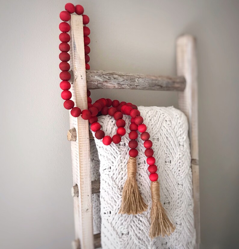 Pumpkin Spice Wood Bead Garland: Fall Farmhouse Decor - Etsy