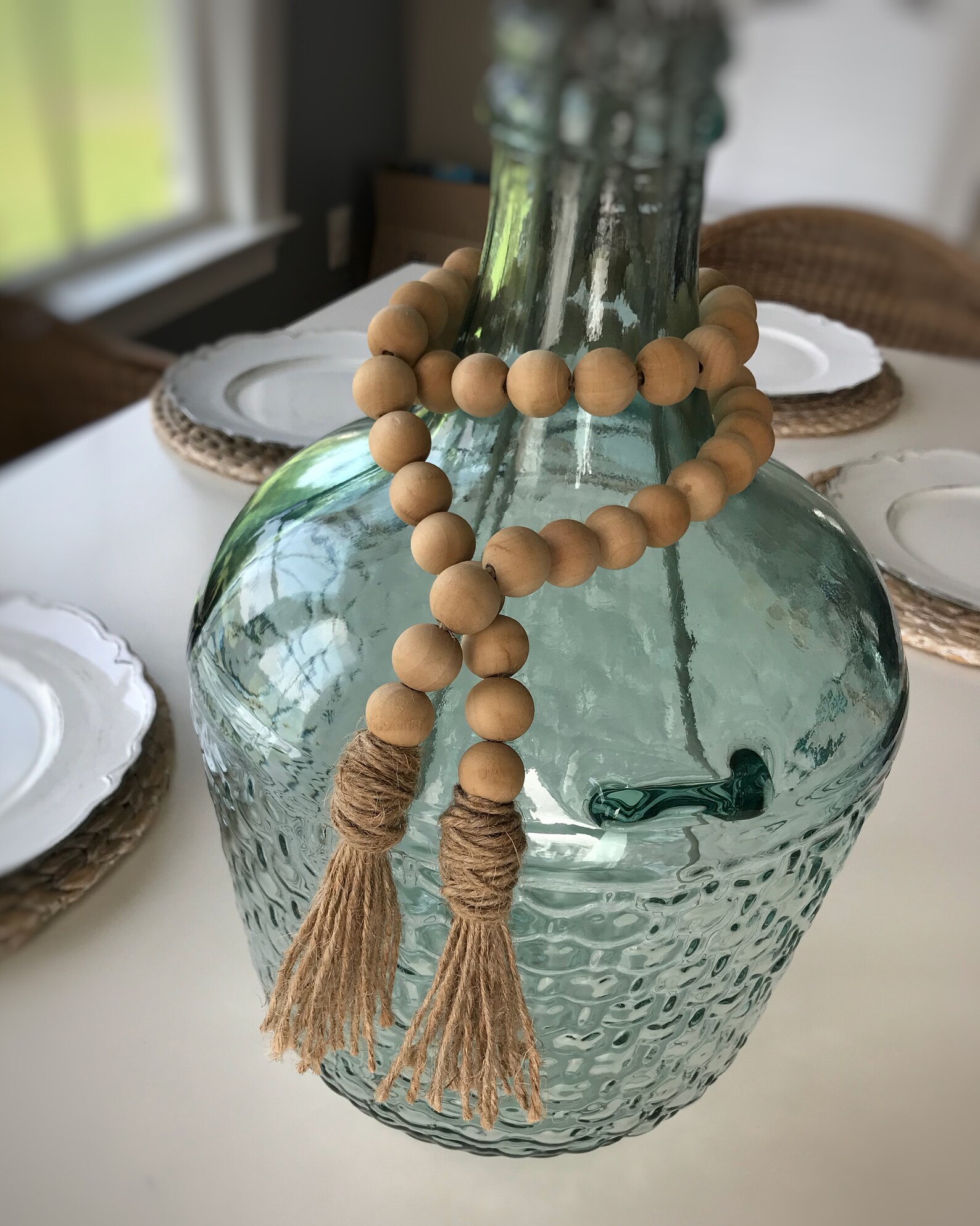 Pumpkin Spice Wood Bead Garland: Fall Farmhouse Decor - Etsy