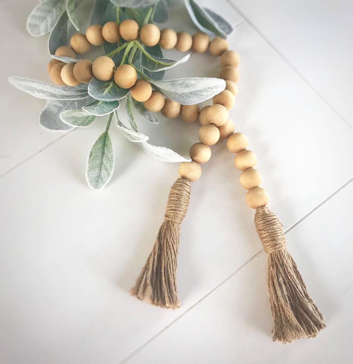 Pumpkin Spice Wood Bead Garland: Fall Farmhouse Decor - Etsy