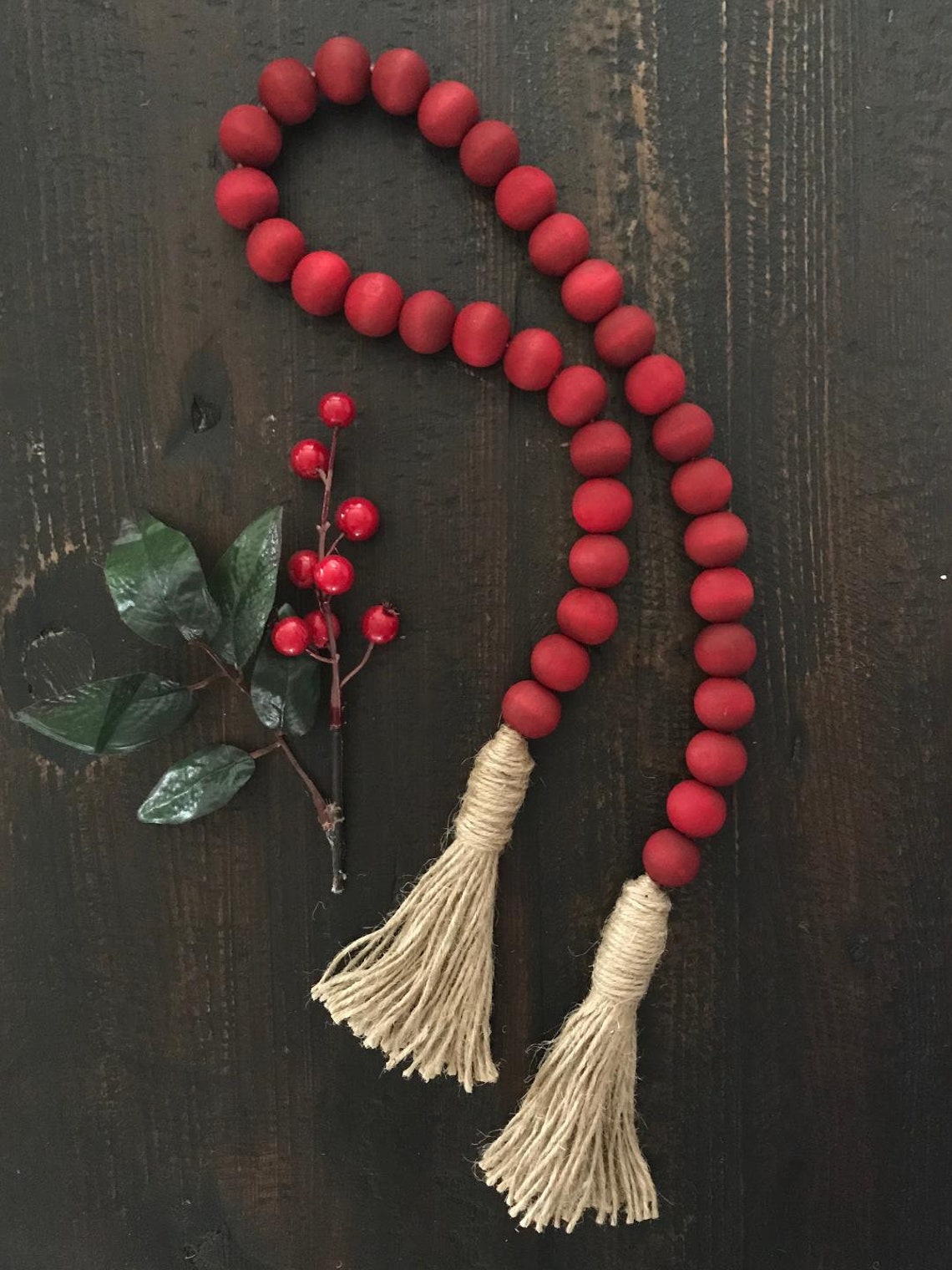 Pumpkin Spice Wood Bead Garland: Fall Farmhouse Decor - Etsy