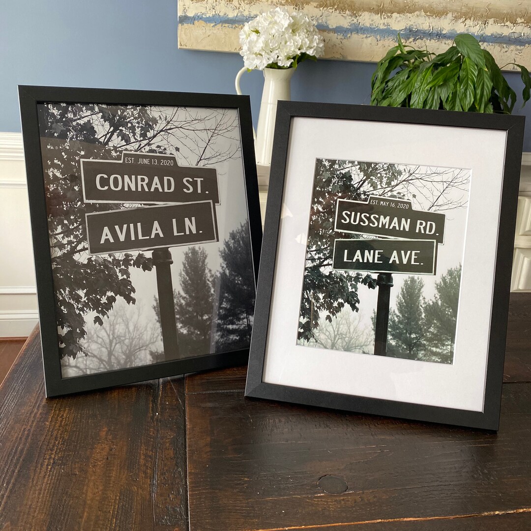 FRAMED Intersection Love Road Sign Prints - Etsy