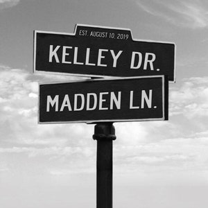 Wedding Intersection Love Road Sign Wedding Anniversary Couples ...