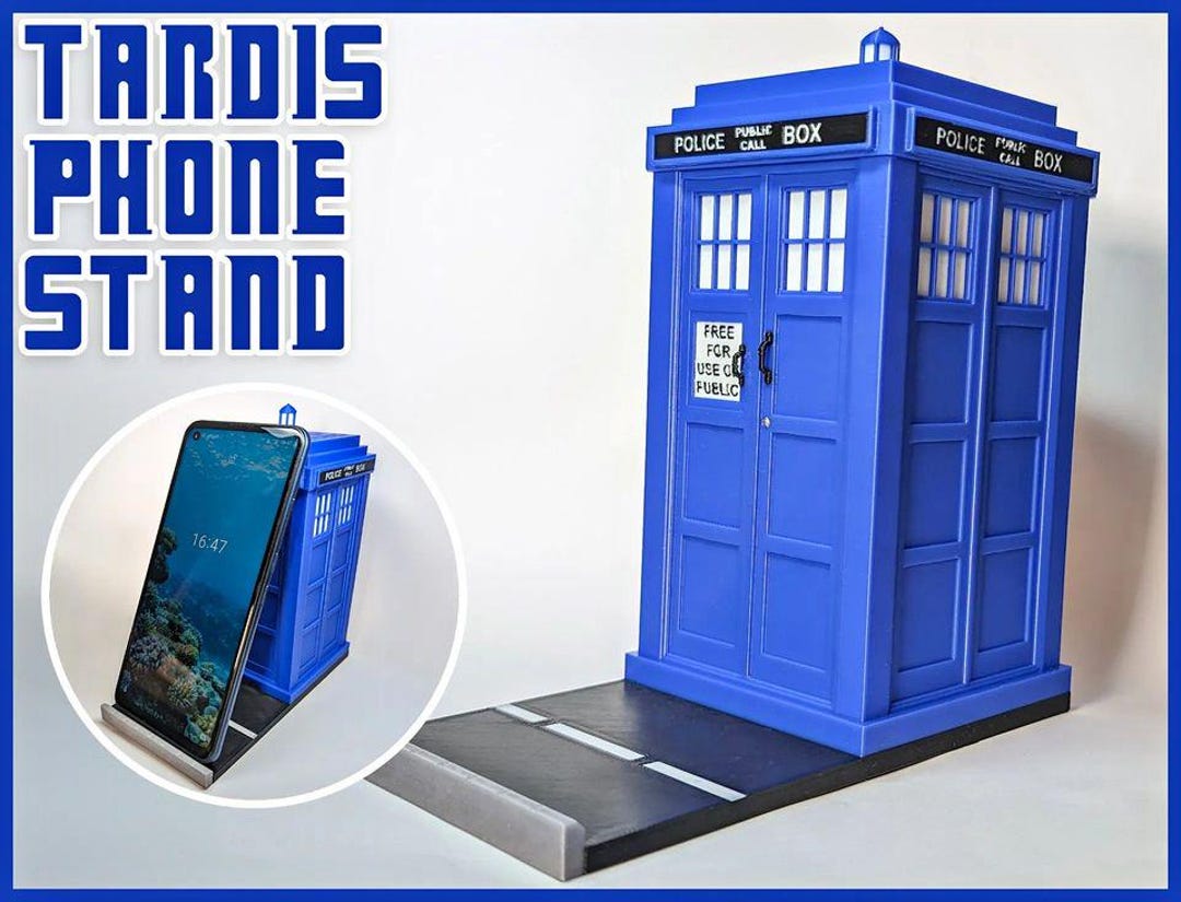 TARDIS Doctor Who Phone Stand Custom Printed 3D - Etsy