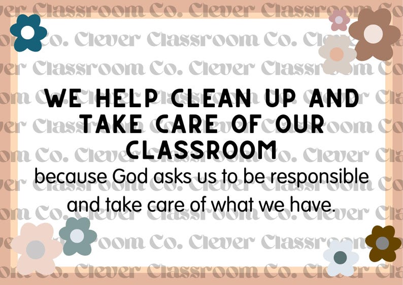 Editable Christian Classroom Rules_teacherresources - Etsy