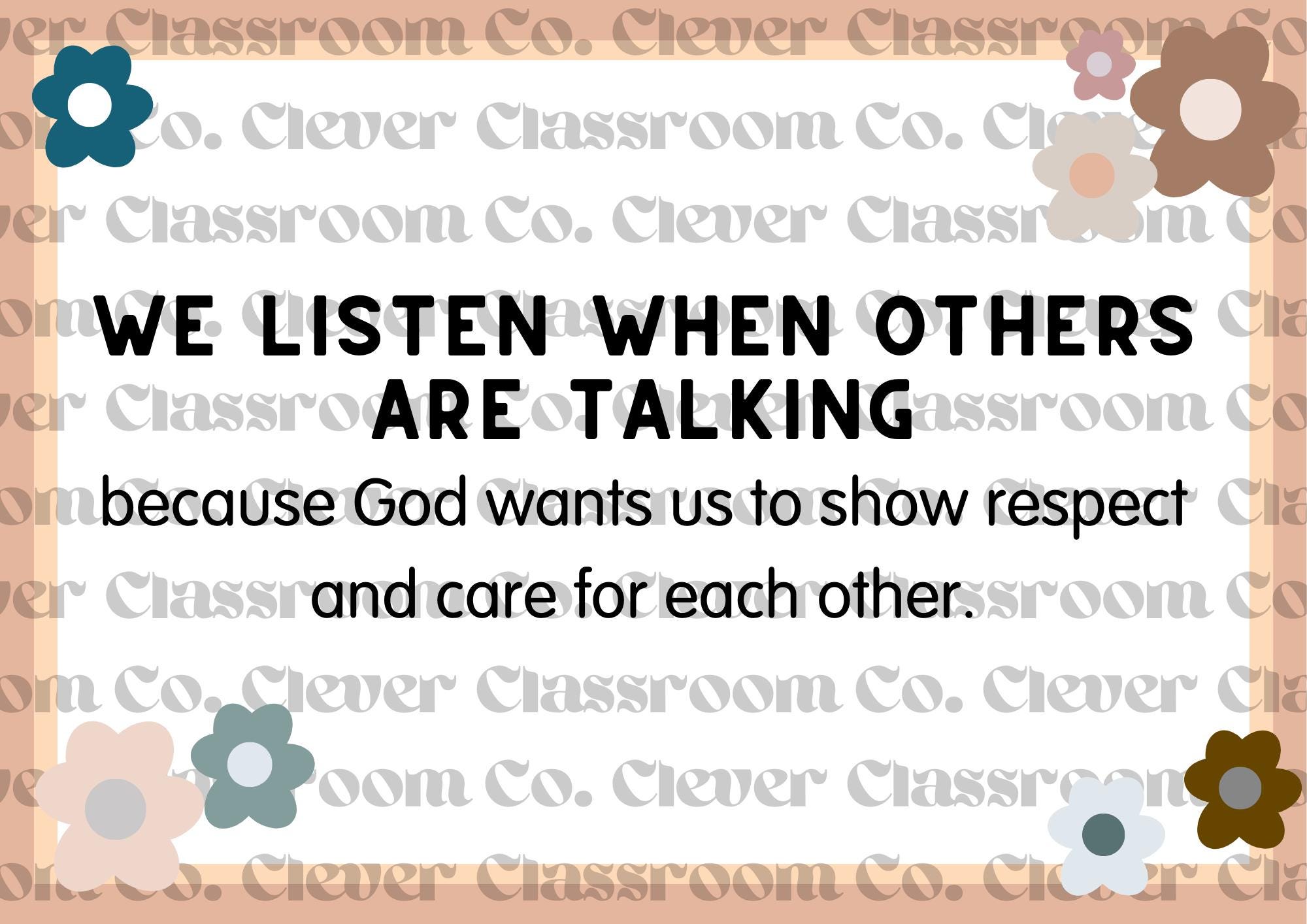 Editable Christian Classroom Rules_teacherresources - Etsy