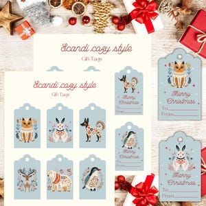 Christmas Gift Tags, Nordic Gift Tags, Diy Printable Gift Tags ...