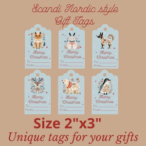 Christmas Gift Tags, Nordic Gift Tags, Diy Printable Gift Tags ...