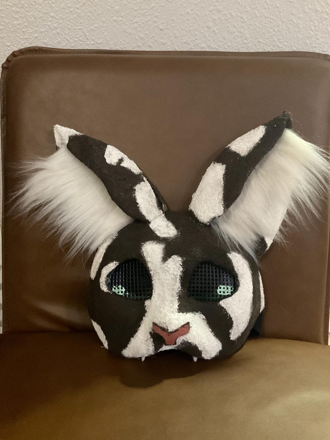 Wildcat Mask- Brown & White - Etsy
