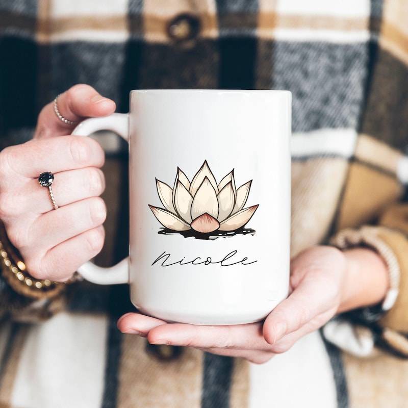 Lotus Mug Ceramic - Etsy