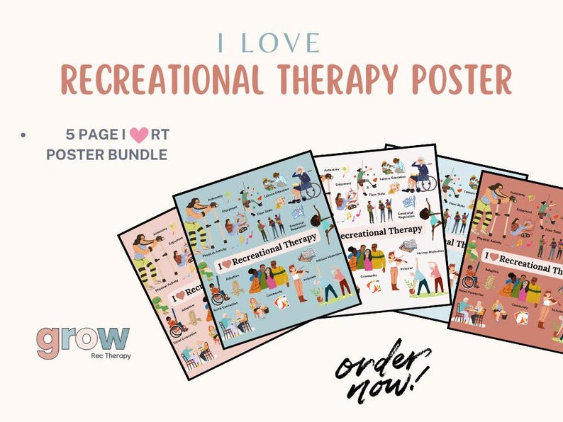 I LOVE RECREATIONAL THERAPY - Posters - Etsy