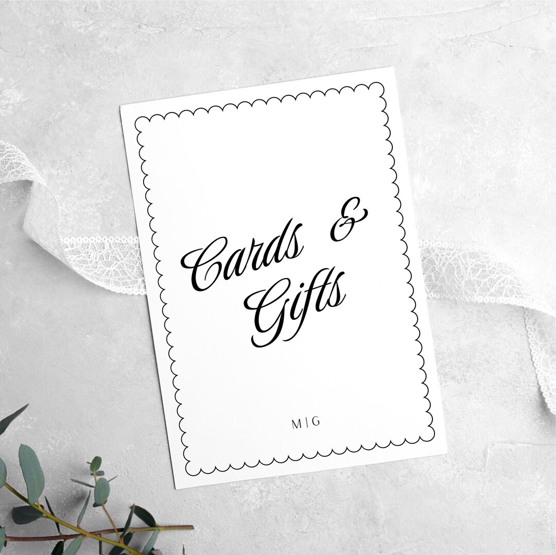 Cards & Gifts Template - Editable Digital Cards and Gifts Sign ...