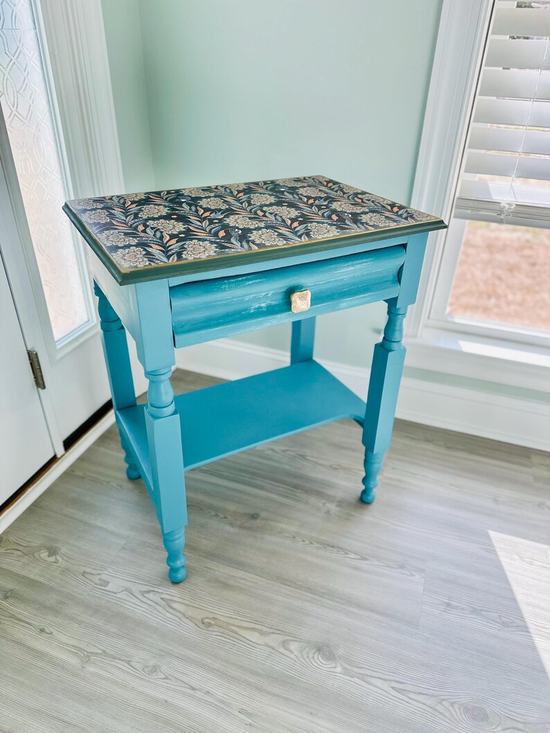 Eclectic Cottage Style Side Table - Etsy