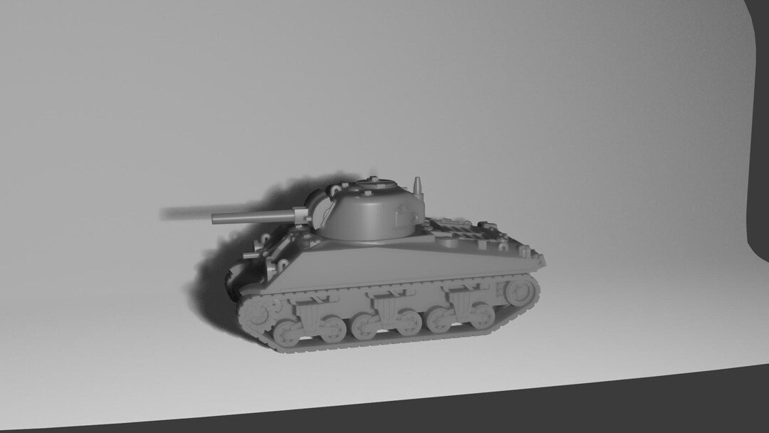 WWII American Sherman Medium Tank M4A3 for Bolt Action Flames of War ...