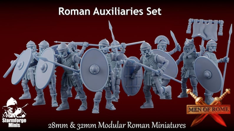 Roman Legion Miniatures - Legionaries, Archers & Auxiliaries for Hail ...