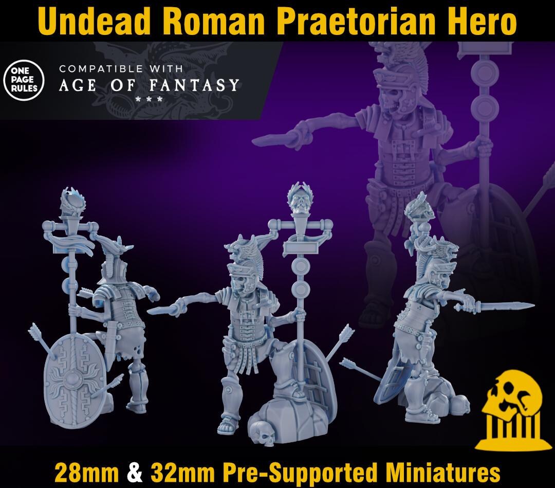 Undead Roman General / Skeletal Praetorian Hero (mounted, on Foot ...