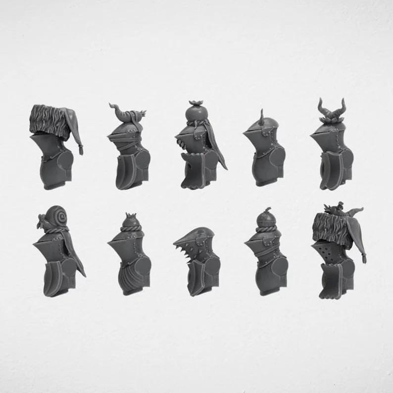 Turnip28 Helmets and Torsos for Conversion & Kitbash, Bascinet and ...